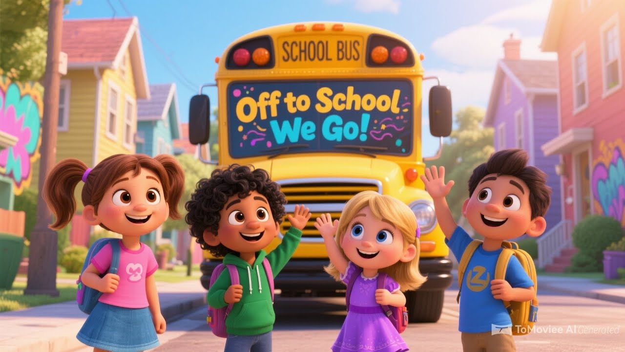 Off to School We Go! 🚍 | Fun Back-to-School Kids Song for Preschool ...