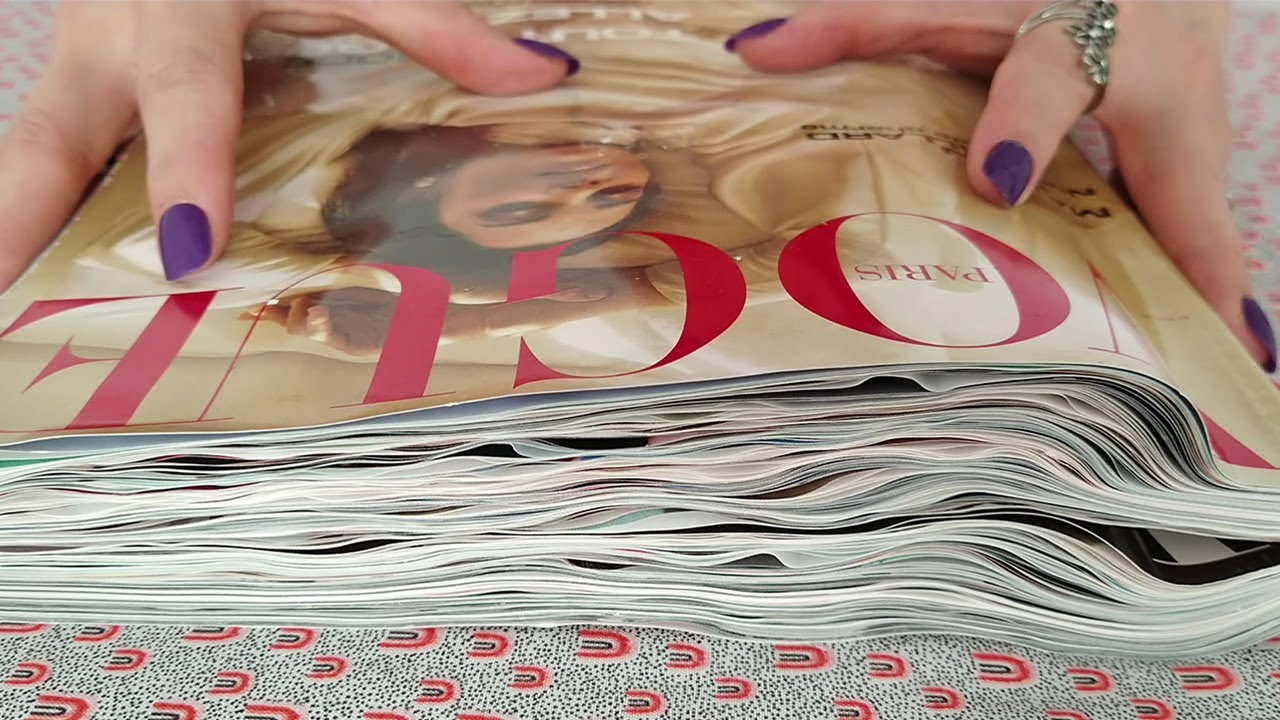 ASMR Paper Crinkles Are Here • Flipping Through Vogue Magazines • No ...