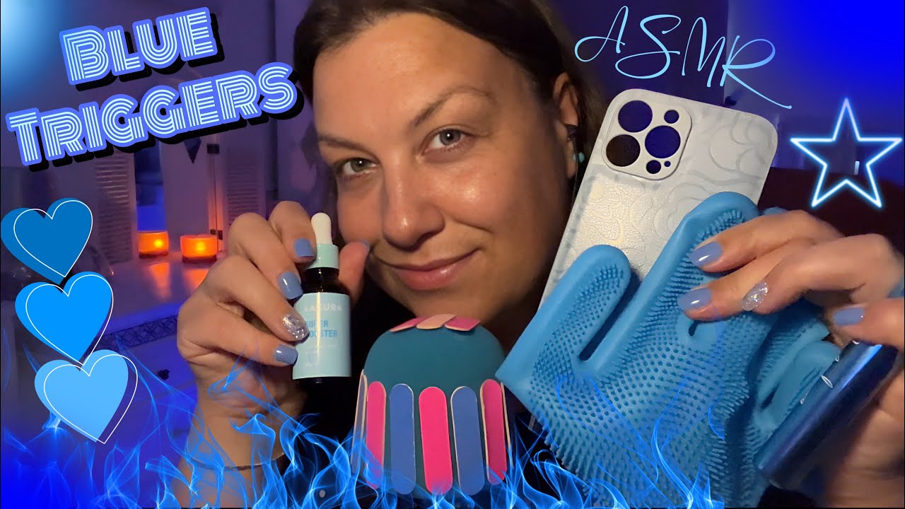 BLUE TRIGGERS 💙 ASMR Colour Themed 🩵 - YouTube