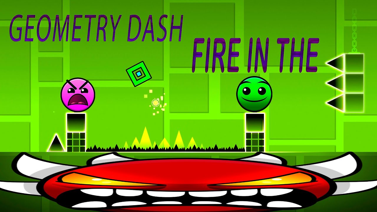 Geometry Dash-Fire in the hole Уровни - YouTube