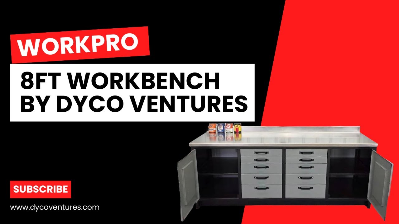WorkPRO 8ft Workbench Tour | Heavy-Duty Storage & Durability - YouTube