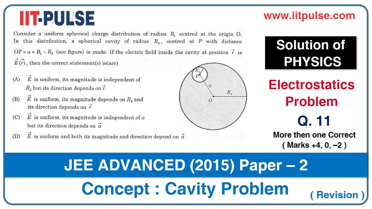 Solution of JEE Advanced 2015 Physics (Electrostatics) P2 Q11 - YouTube