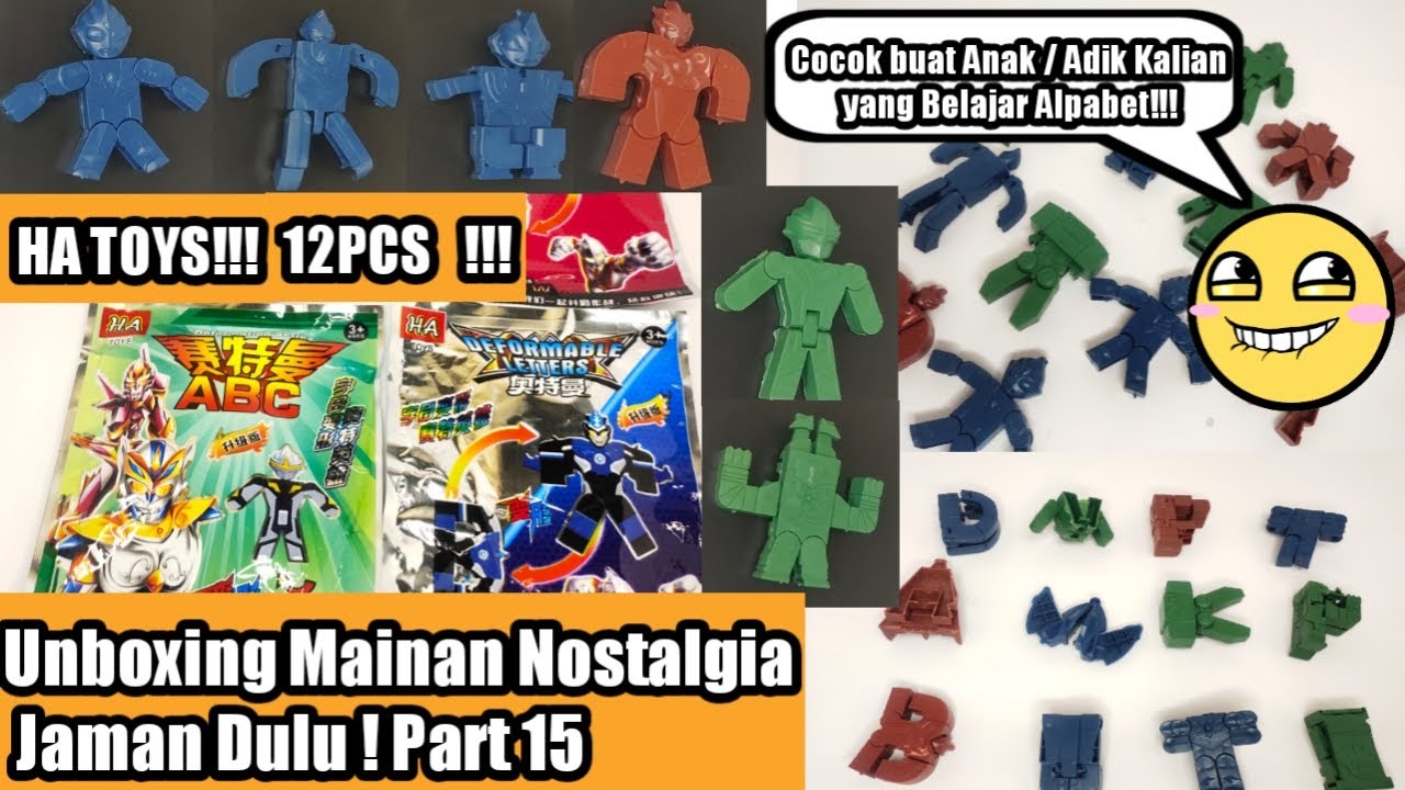 Mainan Alphabet Ultraman Rakit 2.000 (Nostalgia Mainan Jaman Dulu Part ...