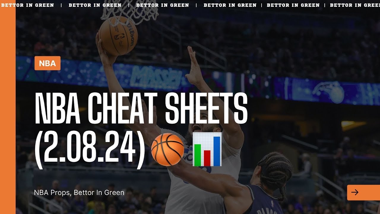 Best NBA Player Props Today 2.08.24 | FREE NBA Cheat Sheets - YouTube