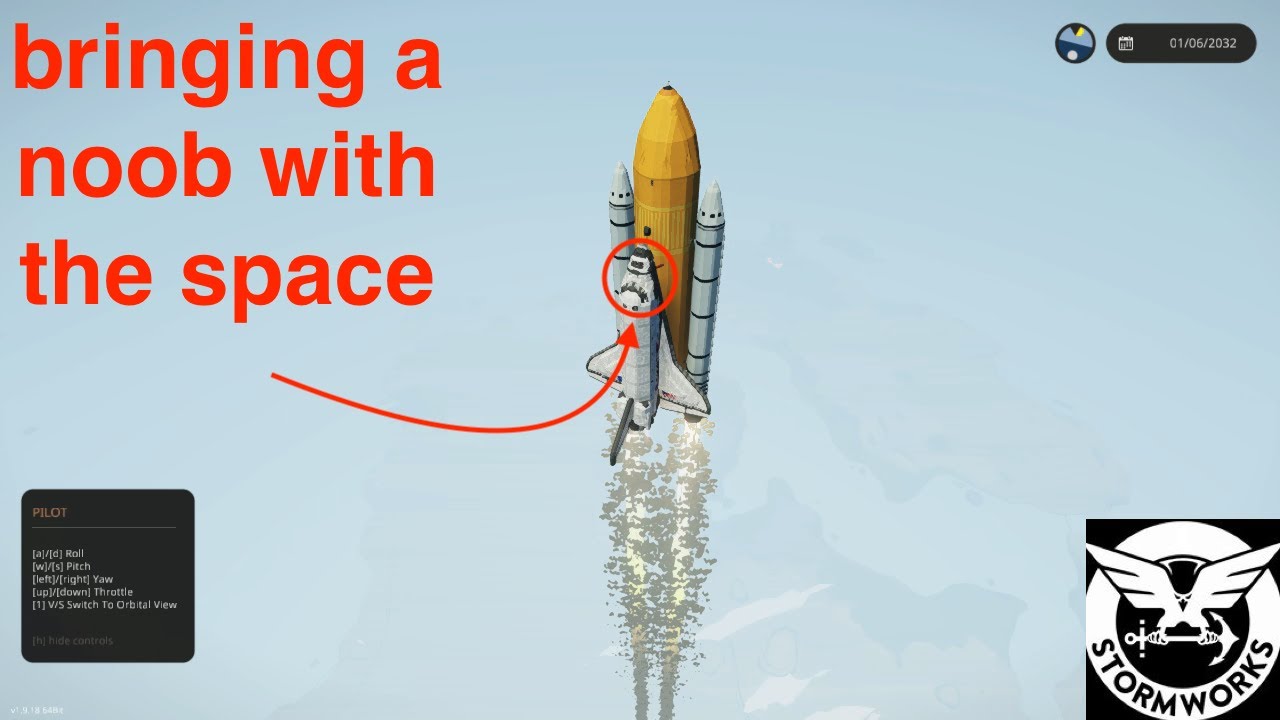 bringing a noob to space (Stormworks) - YouTube