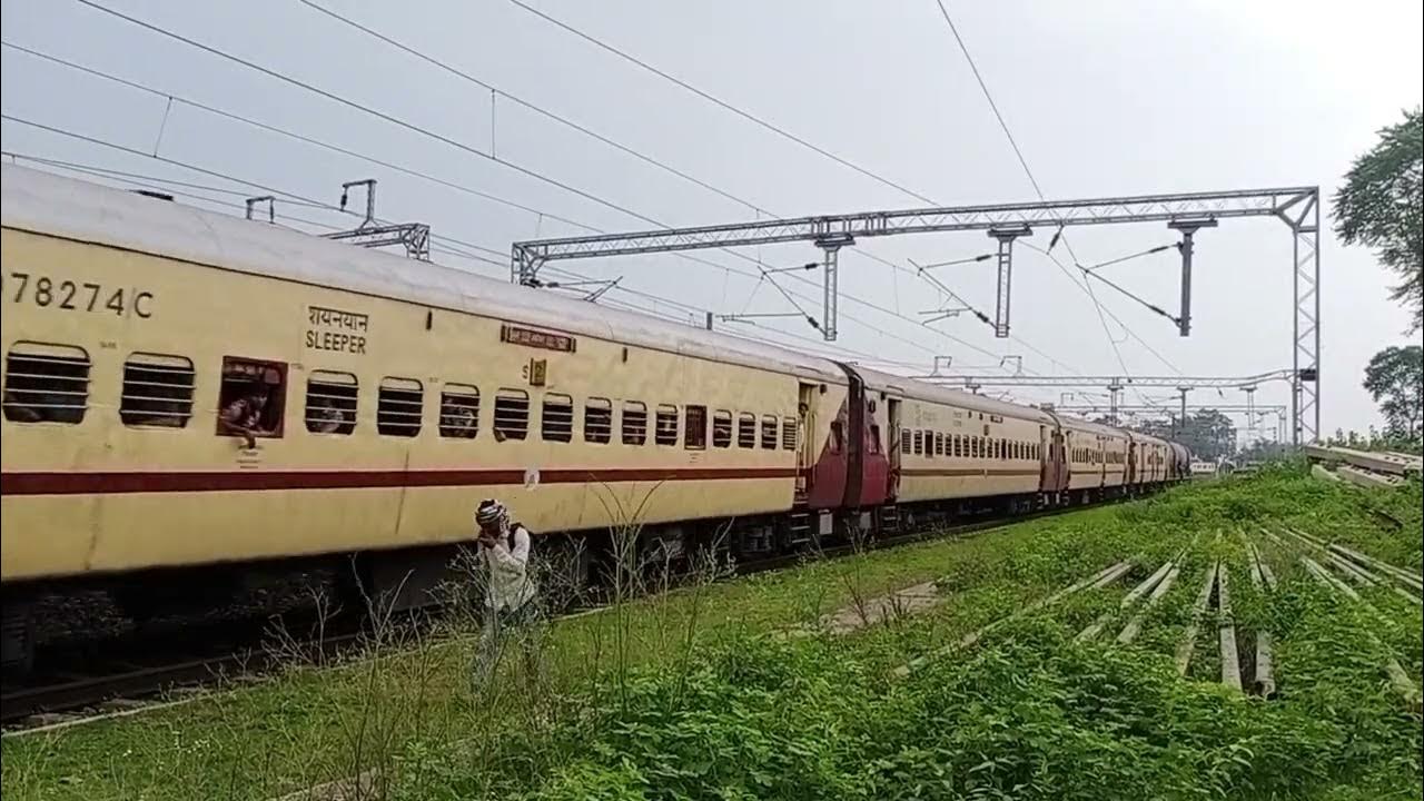 Train no 22829 bhuj Shalimar SF Exp AC4, SL10, GS2, luggage2 ICF coach18 skip Umaria Rail ...