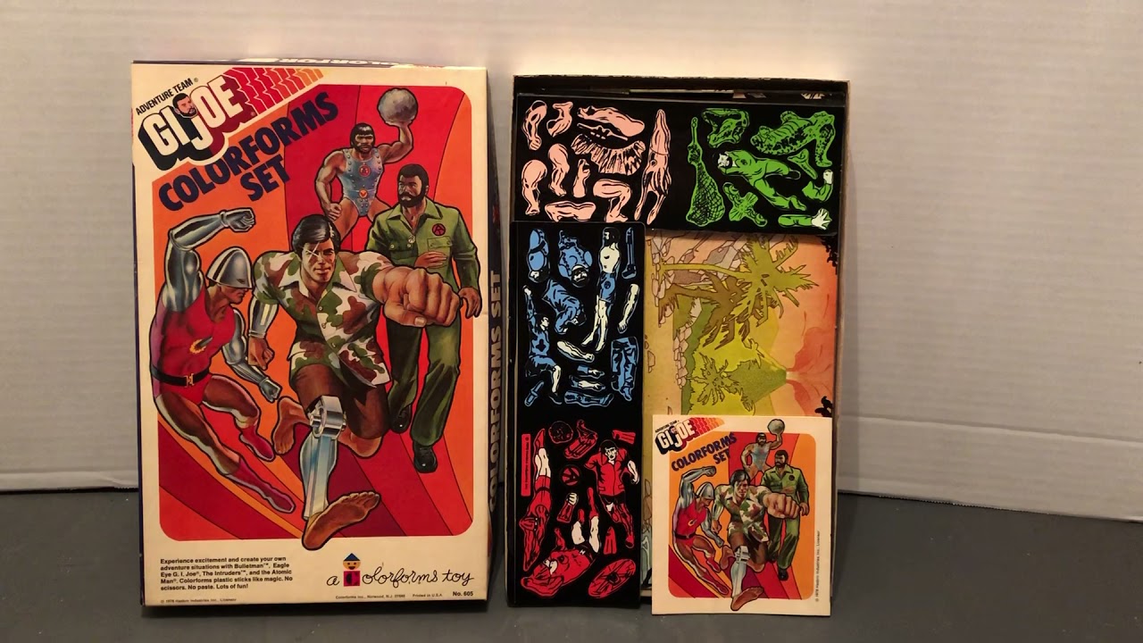 💥🔥 GI JOE ADVENTURE TEAM : Colorforms Set Bulletman Mike Power Intruder ...