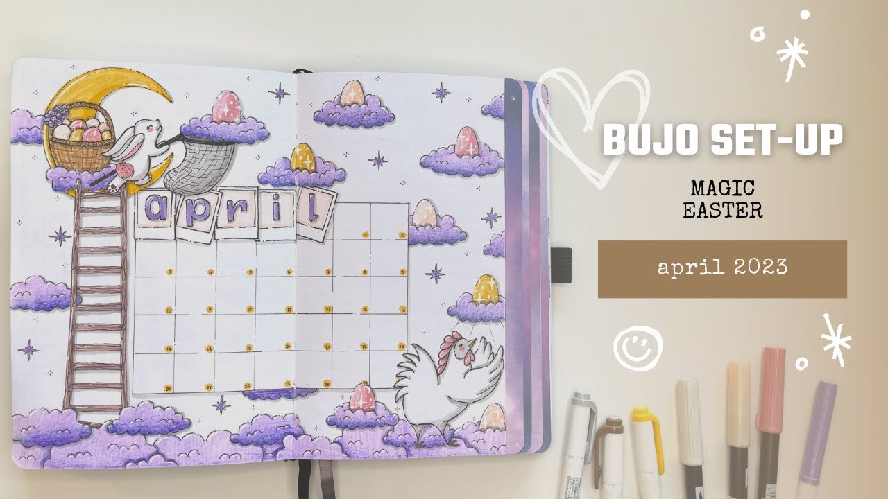 APRIL BUJO Setup 2023 Easter Ostern Bullet Journal Frühling - BuJo ...
