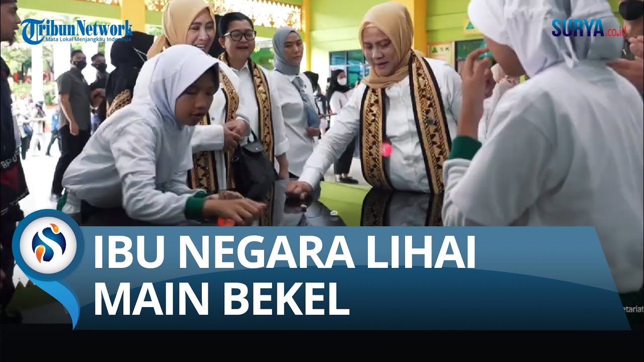 Sstt... IBU IRIANA JOKO WIDODO Lihai Main Congklak dan Bekel Bersama ...