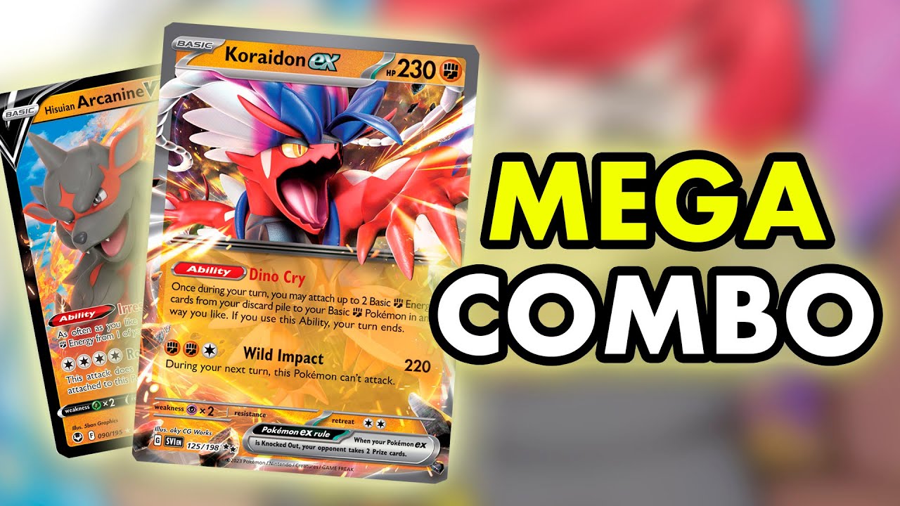KORAIDON EX combina espectacular con ARCANINE de Hisui V - Mega Combo ...