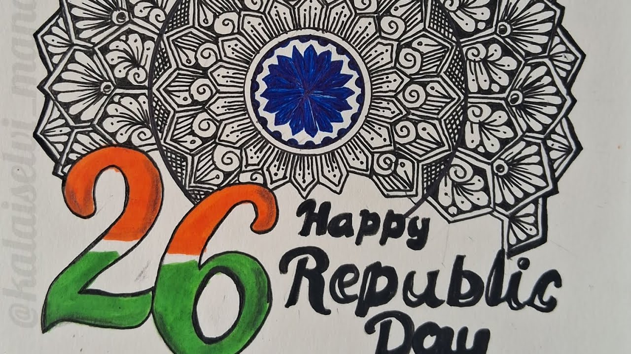 Republic day mandala art | Republic day drawing | Easy Republic day art ...