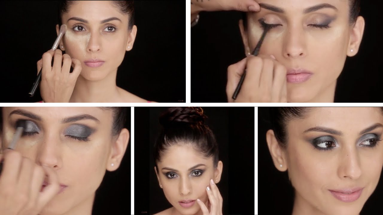 How To: Gun Metal Smokey Eye Makeup Look Tutorial - YouTube