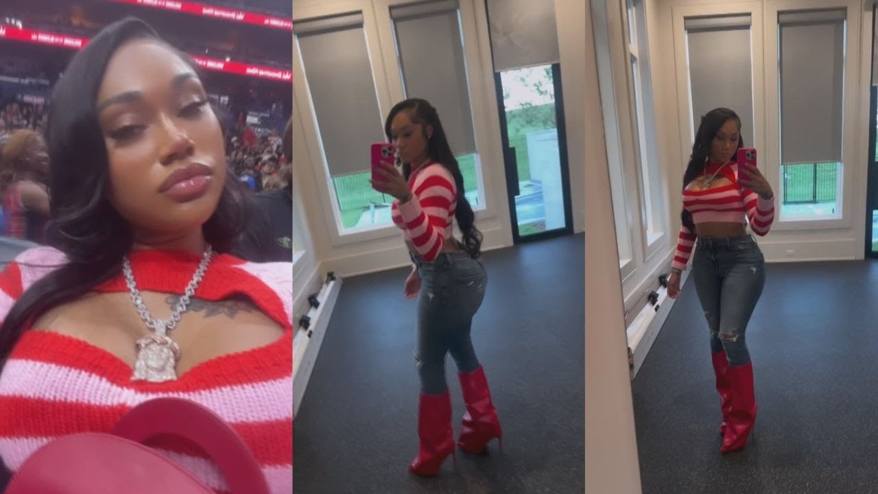 Jania Meshell At NBA Game - YouTube