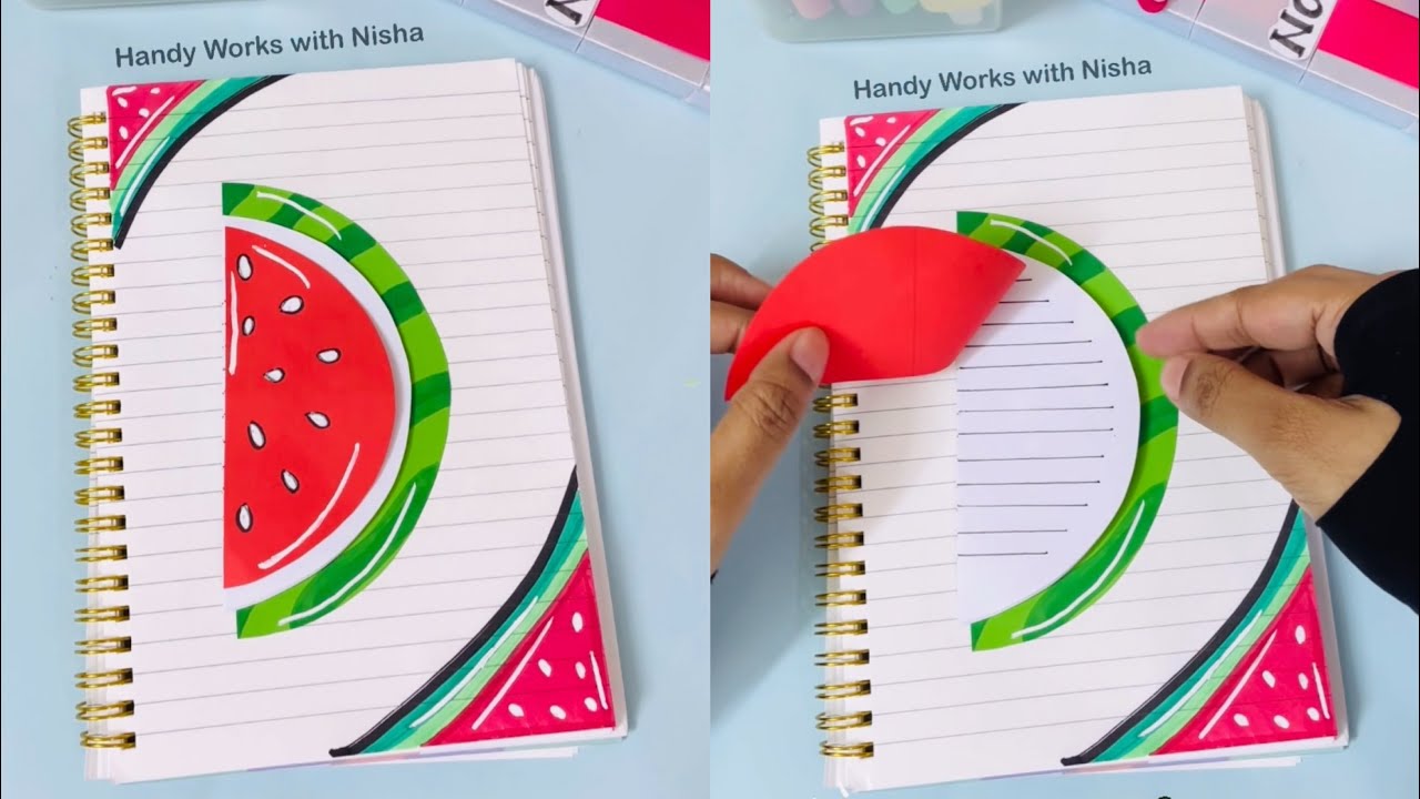 Creative notebook idea 🍉 / Brochure Idea - YouTube