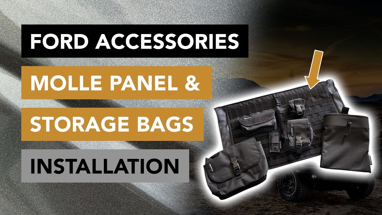 How to Install the Ford Accessories Tailgate Molle Panel and Bags ...