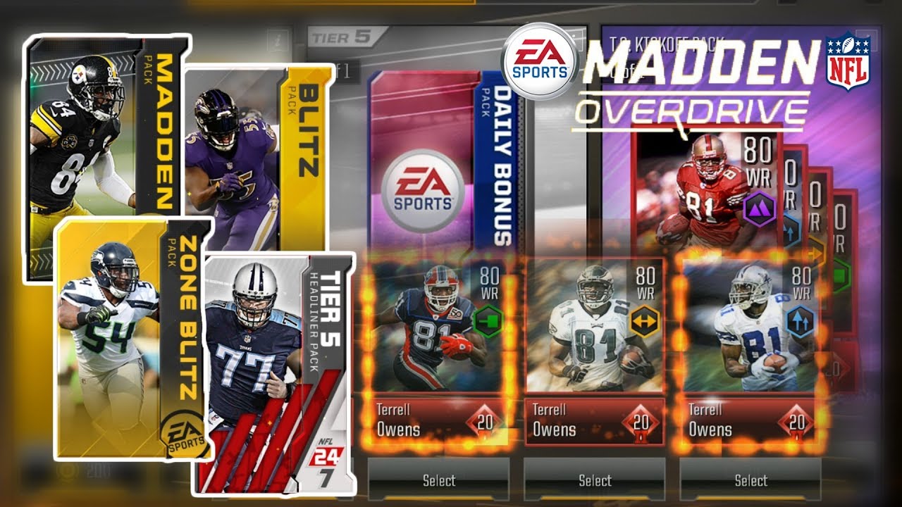 The Store Overview - Free 80 Ovr Terrell Owens - Madden Overdrive ...