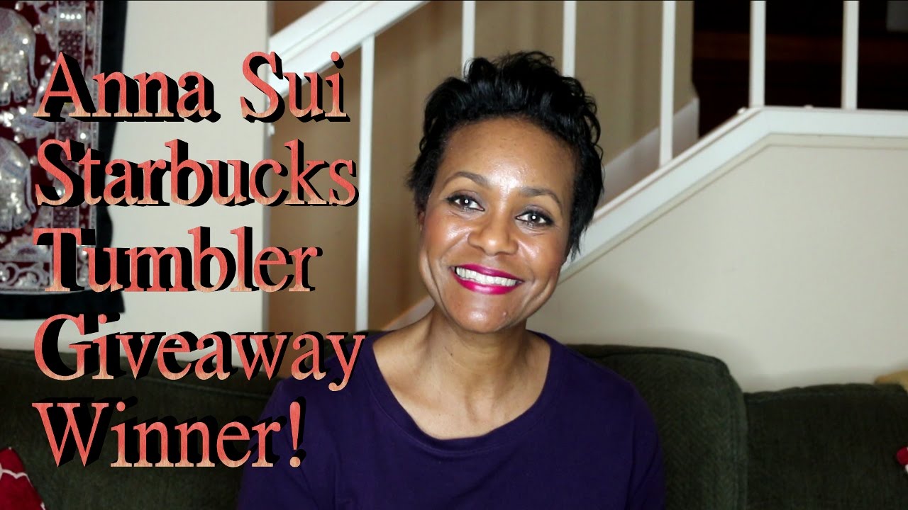 Starbucks Anna Sui Tumbler Giveaway Winner! - YouTube