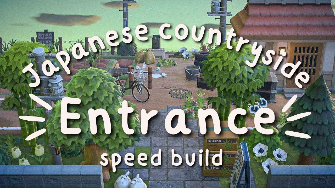Enchanting Japanese Countryside Entrance | Speed Build | ACNH - YouTube
