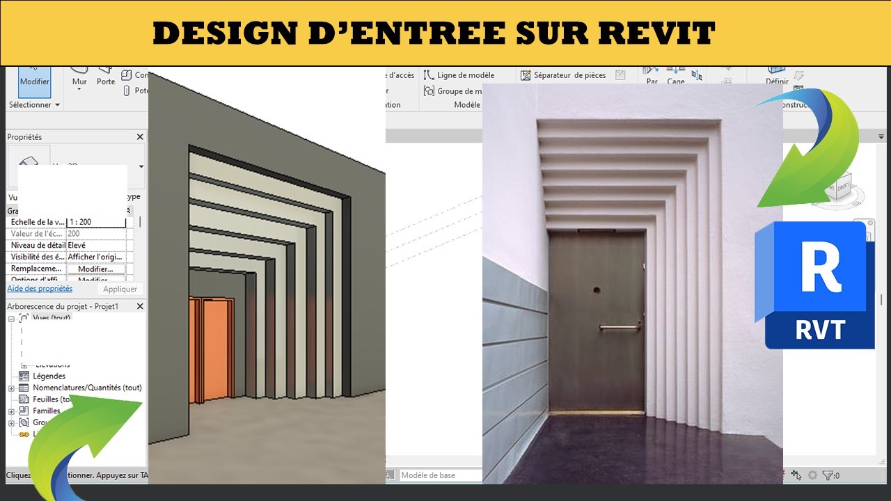 design d'entrée sur revit - YouTube