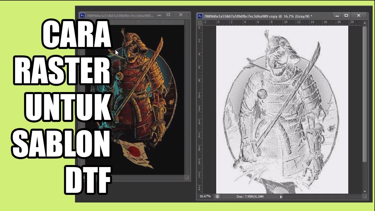 CARA RASTER GAMBAR UNTUK SABLON DTF - YouTube