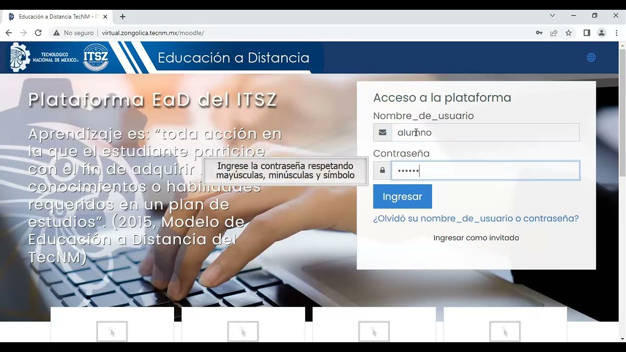 Iniciar Sesión en Plataforma Virtual del ITSZ - YouTube