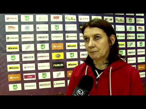 Trénerka Strabagu Pezinok Eva Koseková po zápase v Novom Meste nad Váhom