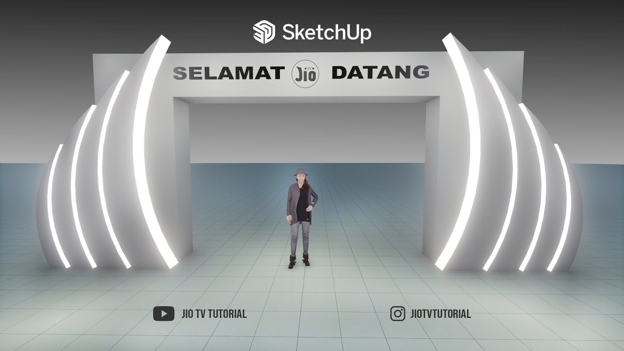 MENDESAIN WELCOME GATE KEREN DENGAN GOOGLE SKETCHUP - YouTube