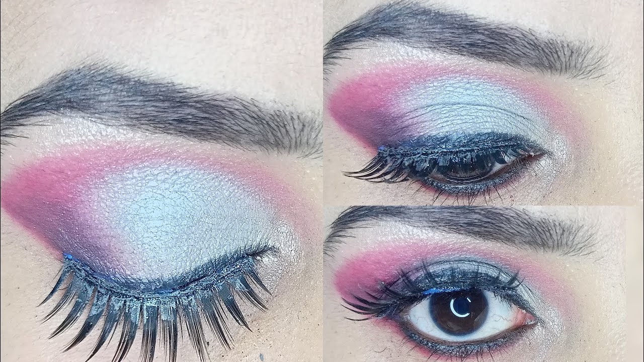 Pink with Silver Eye Makeup💄|Elegant Eye Makeup|Full tutorial video 📸 ...