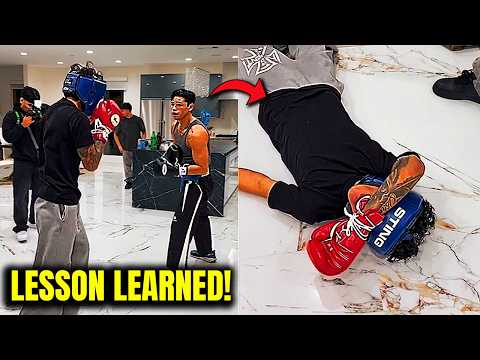 Ryan Garcia DROPS COCKY Influencer In HARD SPARRING