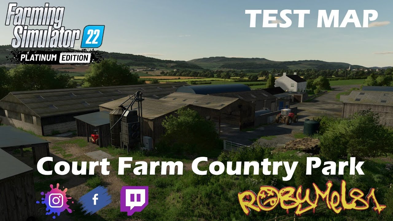 Court Farm Country Park TEST MAP (Solo Pc) FARMING SIMULATOR 22 - YouTube