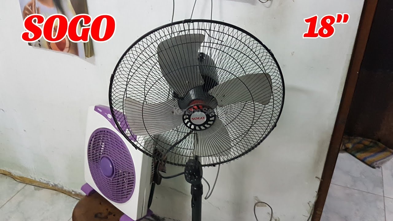 18" Sogo HV stand fan - YouTube