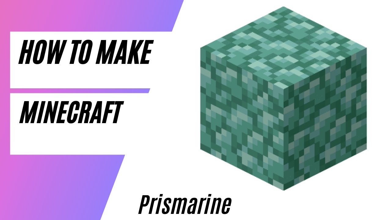 How to craft a prismarine in Minecraft - YouTube