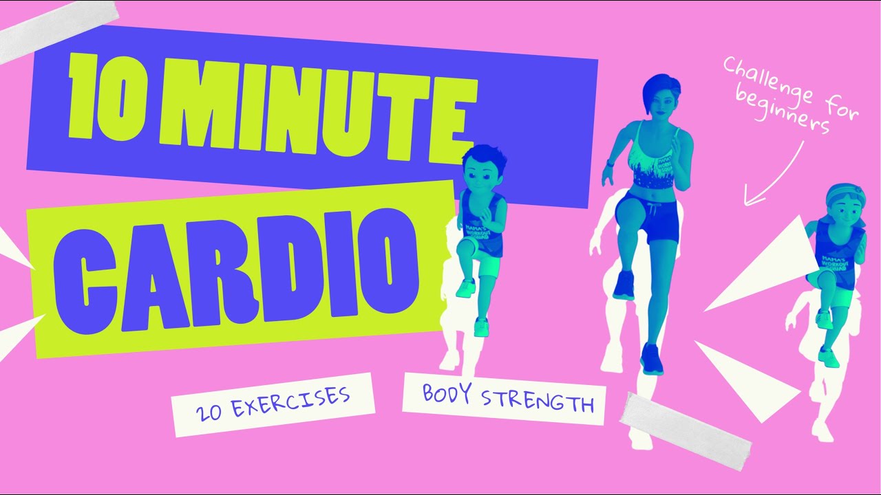 10 MINUTE CARDIO FOR KIDS WITH MOM AT HOME | MAMA'S WORKOUT SQUAD - YouTube