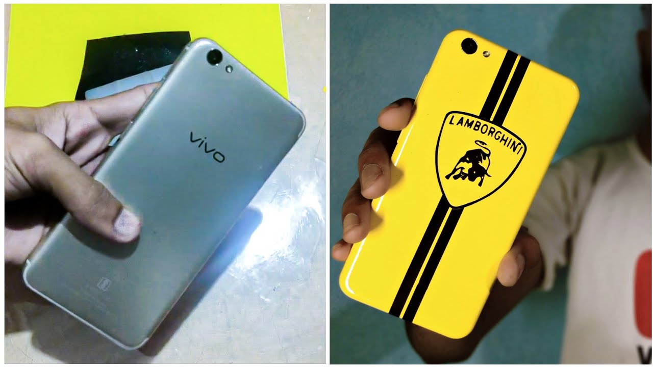 Lamborghini logo Mobile Wrapping | Mobile Back Skin Lamborghini Design ...