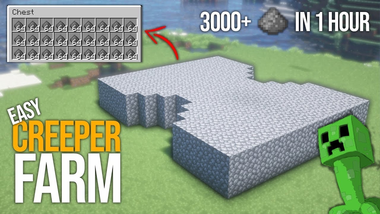 Minecraft Creeper Farm | 3000+ Per Hour Gunpowder Java Farm - YouTube