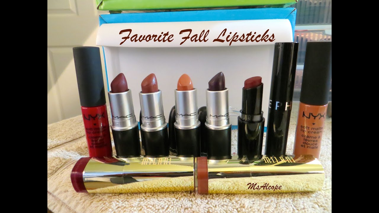 Favorite Fall Lippies 2k14 - YouTube