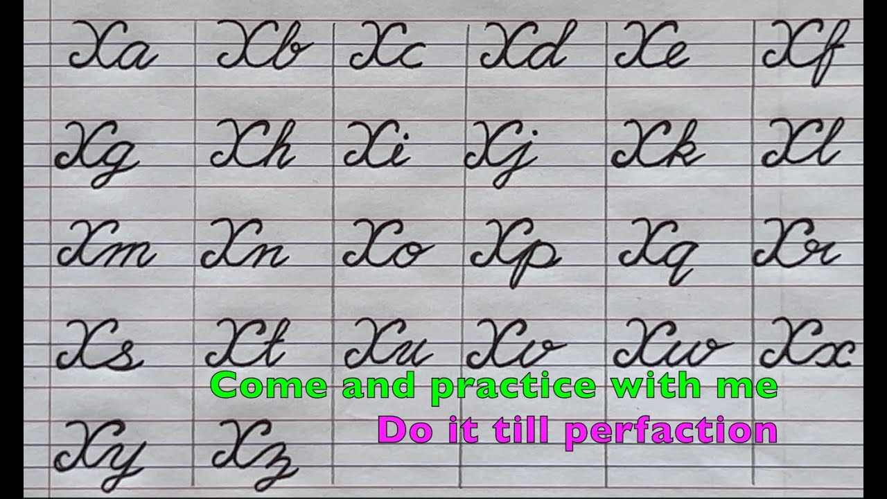 #24 | How to Connect Capital Letter 'X' with Small Alphabets 'a to z ...