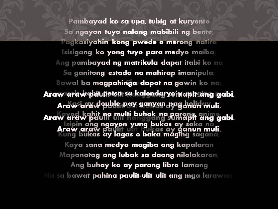 Araw Araw - Dello Lyrics - YouTube