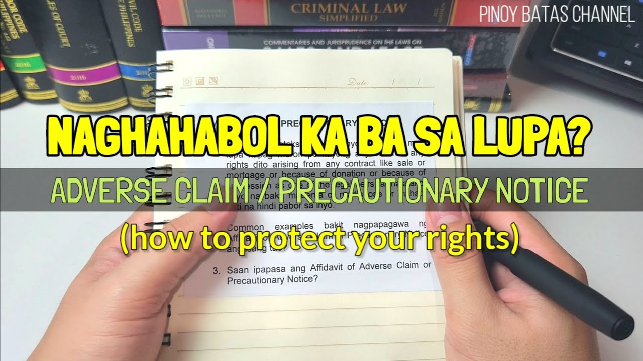How to File Adverse Claim or Precautionary Notice - YouTube