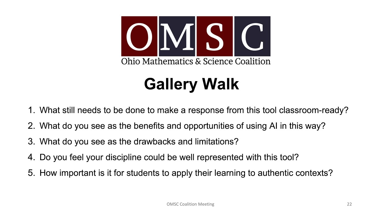 OMSC Meeting 10 10 2025 Gallery Walk - YouTube