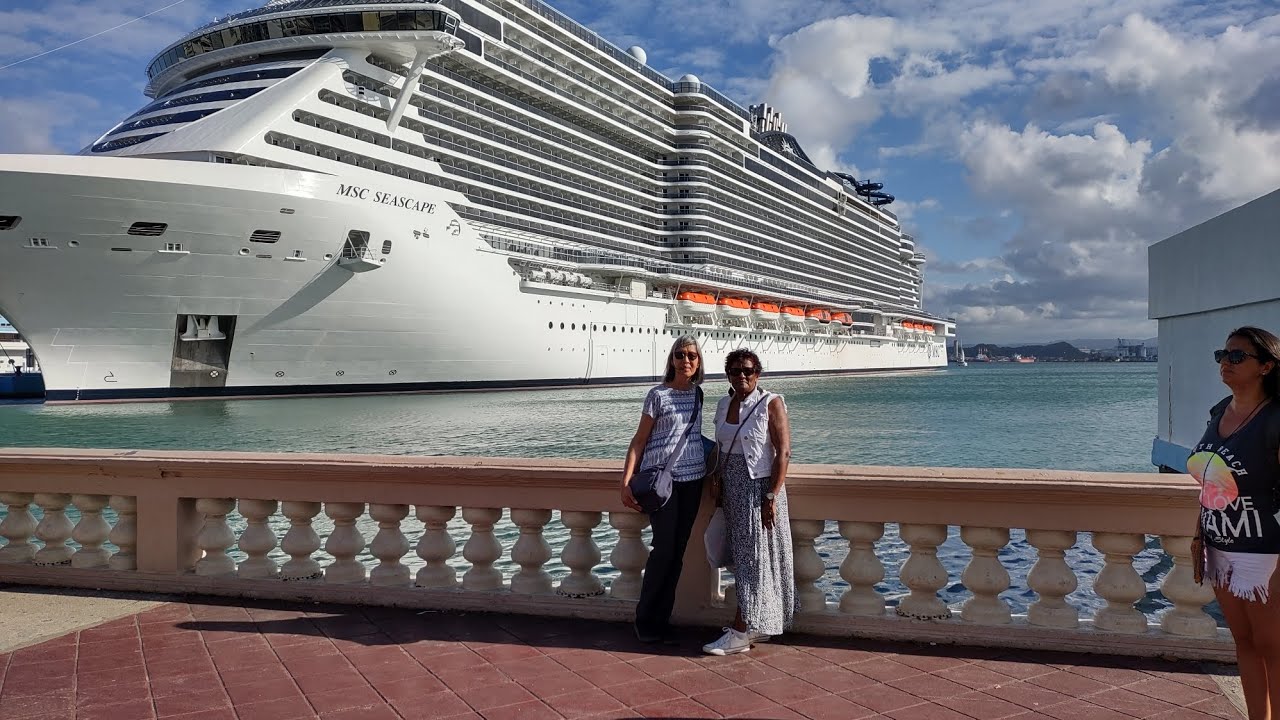 Cruise ship MSC Seascape in San Juan Puerto Rico - YouTube