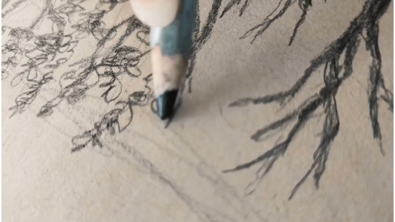 Drawing by scribble method in plein air/#scribling - YouTube