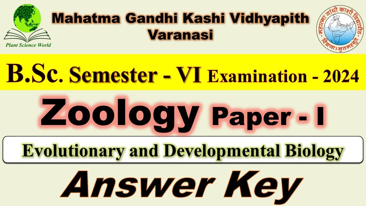 B.Sc VI Sem Zoology Paper -I - YouTube