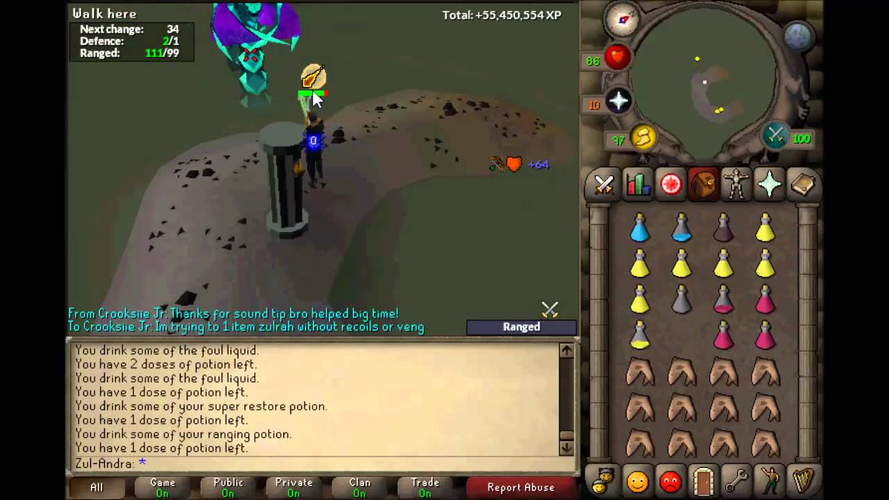 1-Iteming Zulrah On 1 Defense Pure (No Recoils) - YouTube