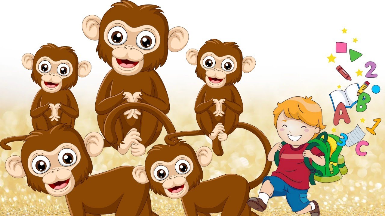 5 Little Monkeys Jumping on the Bed | Nursery Rhymes & Kids Songs | abc ...