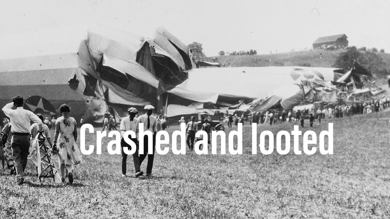 The Crash and Looting of the USS Shenandoah - YouTube