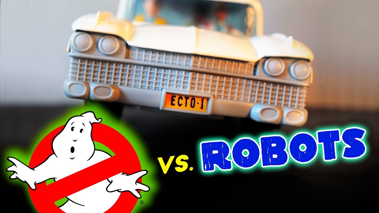 Ghostbusters vs. Robots! - 1980s Toys, Ecto 1 & Strobot - YouTube