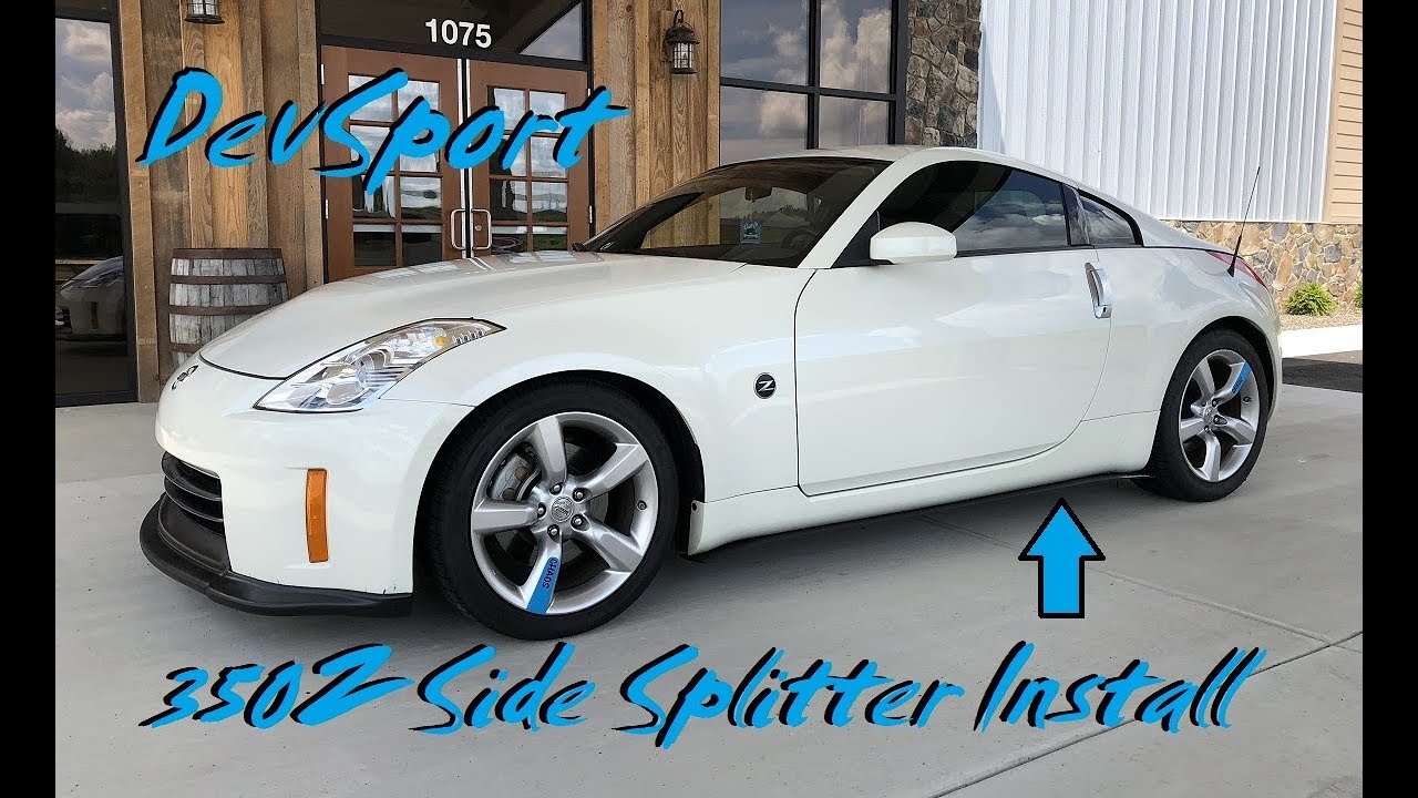 350Z DevSport Side Splitter Install - YouTube