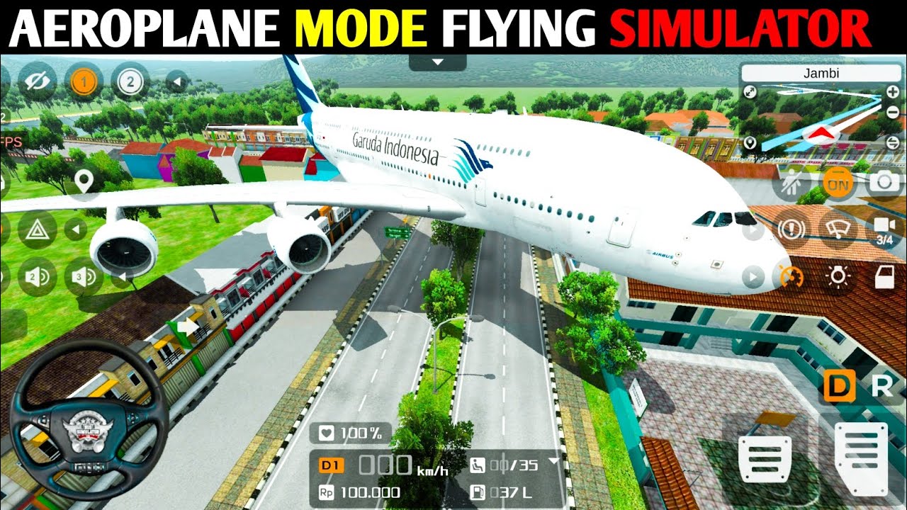 ️Airplane flight simulator gameplay||Airplane mode simulator Indonesia ...
