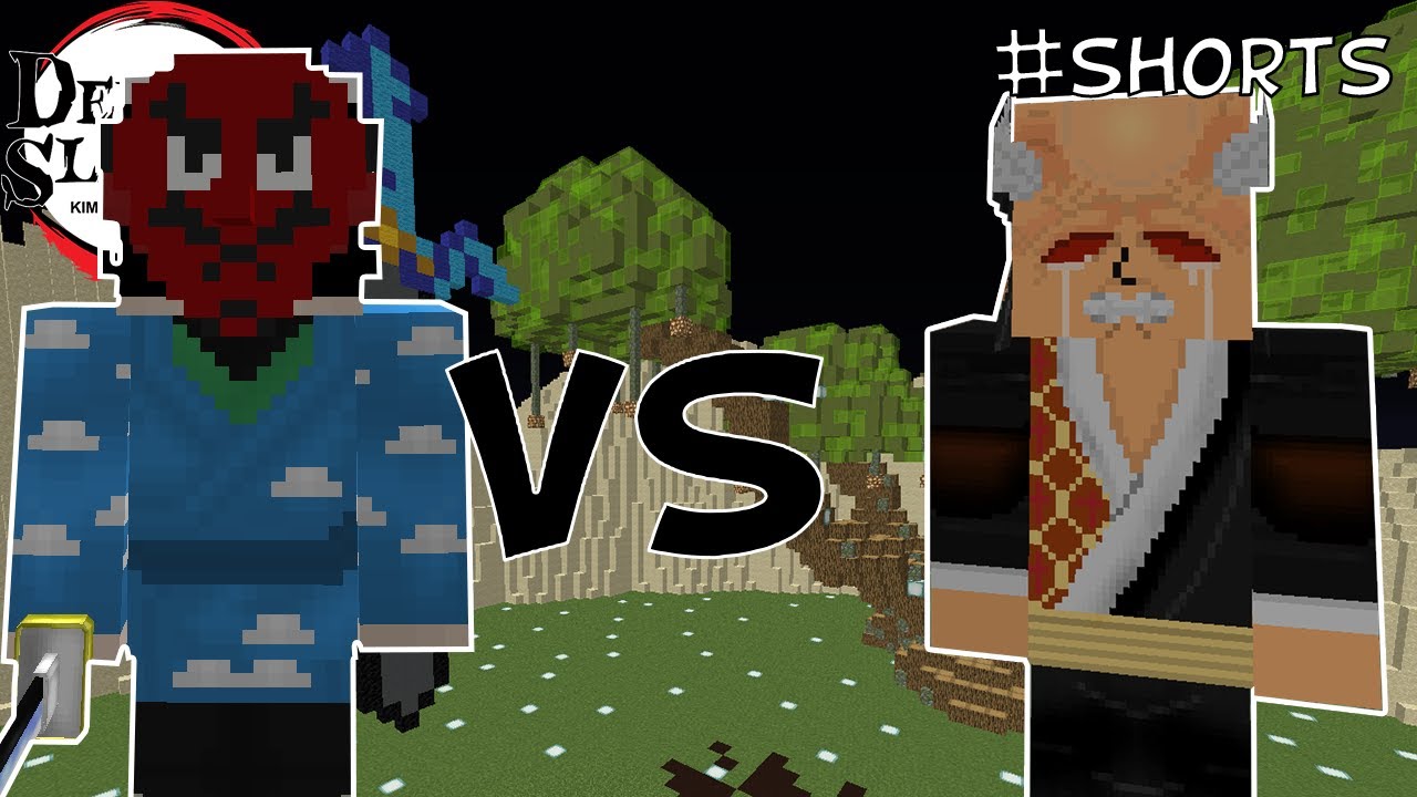 Urokodaki Vs Hantengu - Minecraft Demon Slayer Mod #Shorts - YouTube